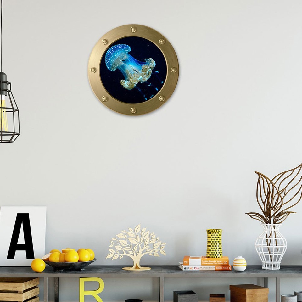 Marine Animal Window Clings Sticker for Bedroom Jellyfish Wall Decal ...