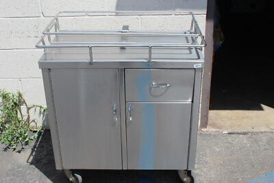 Pedigo Medical Hospital Infant Bassinet Stainless Steel Wheel Cabinet ...