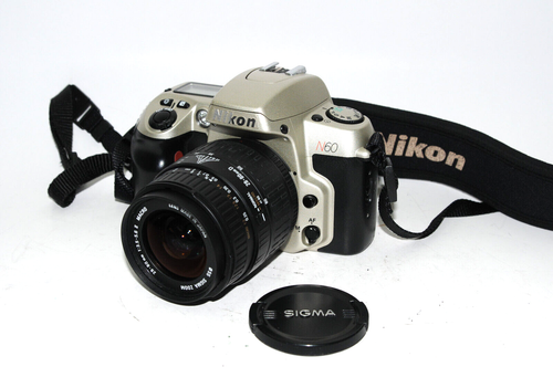 Nikon N60 35mm SLR Film Camera w/ Macro 28-80mm Sigma Zoom Lens | eBay