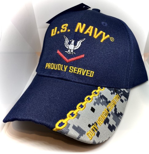 New Blue US Navy PO3 Petty Officer 3rd Third Class Hat Ball Cap Veteran ...