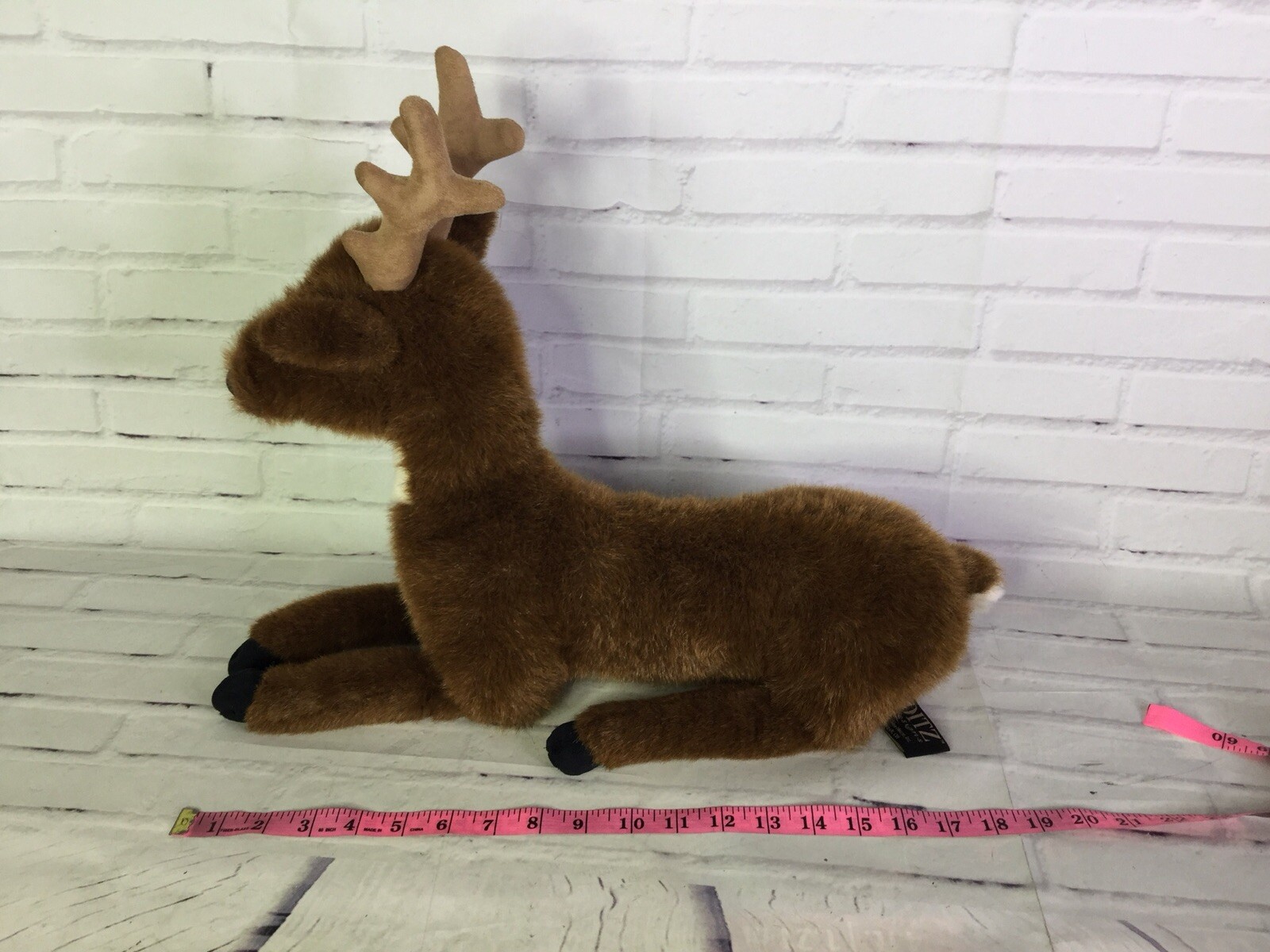 Ditz Designs Large Sitting Laying Deer Reindeer Plush Stuffed Animal ...
