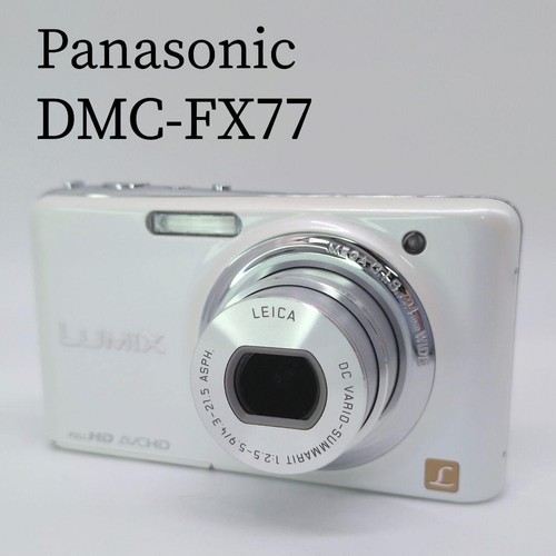 Panasonic LUMIX DMC FX77 White Leica Lens Full HD 5x Zoom Compact ...