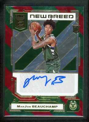 2022-23 MARJON BEAUCHAMP AUTO PANINI DONRUSS ELITE NEW BREED ROOKIE ...