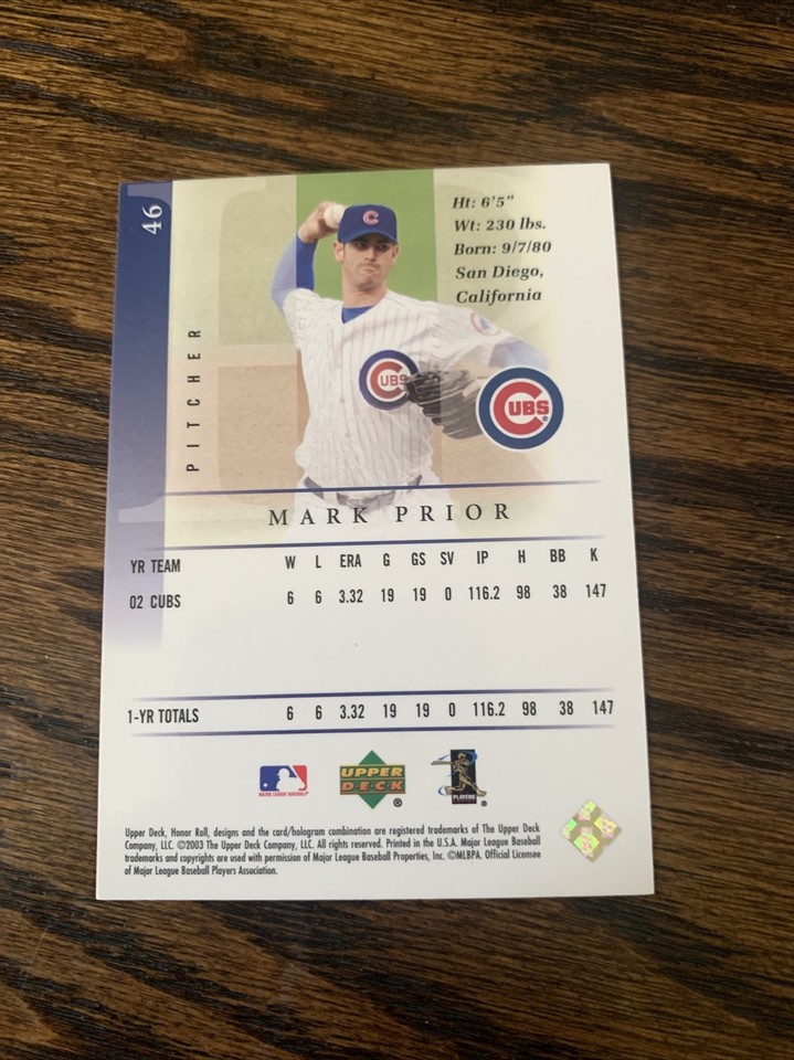 Mark Prior 2003 Upper Deck #46 Rookie | eBay