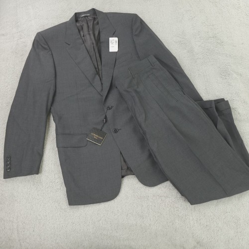 Corneliani Suit Mens 52R IT 42R US 34x29 Gray Merino Wool Super 100s ...