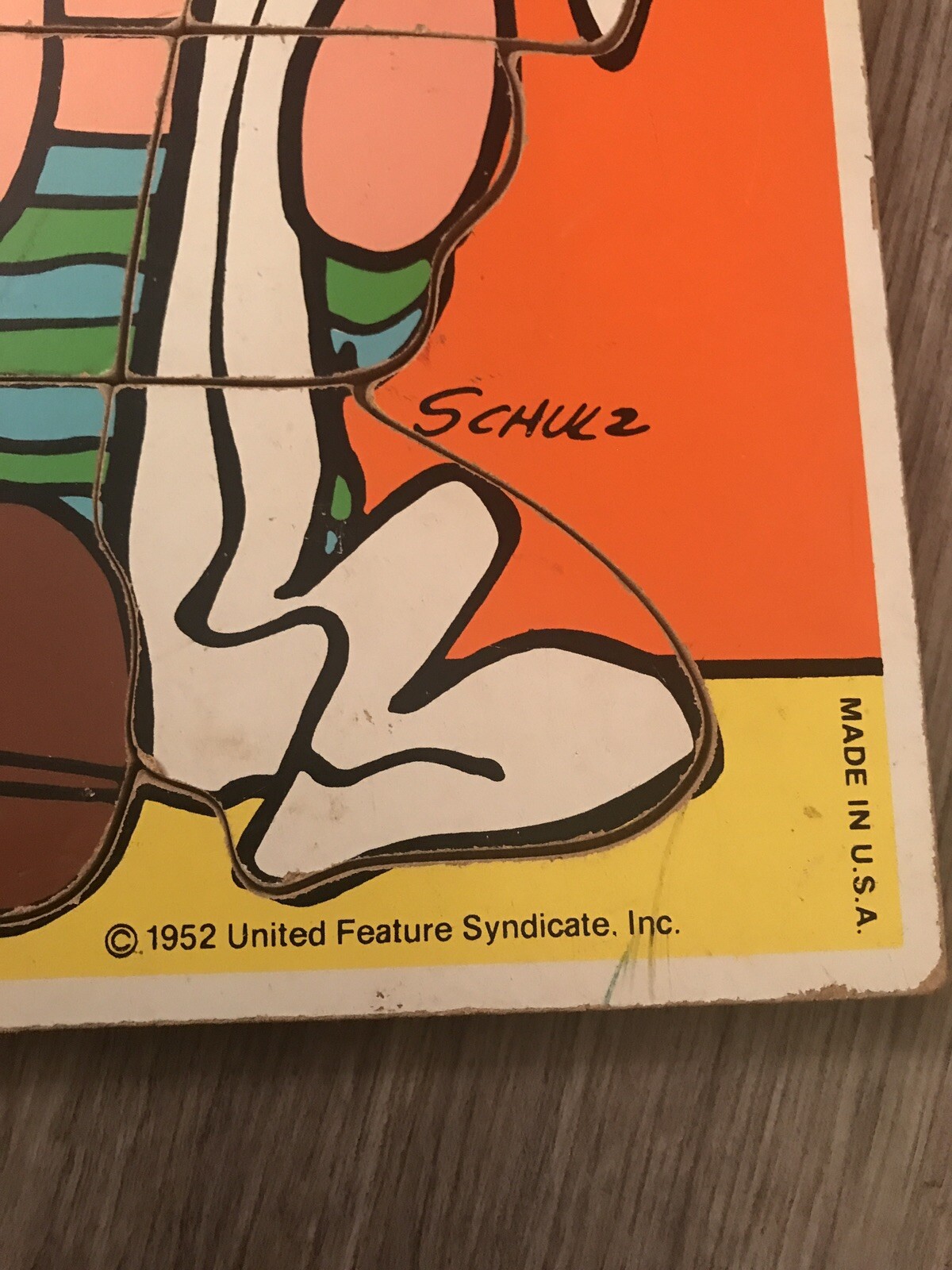 PLAYSKOOL 6 Piece Wooden Tray Puzzle LINUS "Sigh" #230-08 | eBay