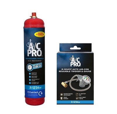 R1234YF Air Con Regas Kit AC Pro Car Air Conditioning Refill Recharge ...