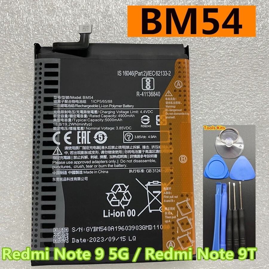 BM54 5000mAh Battery For MIUI Redmi Note 9 5G Note 9T Replacment | eBay