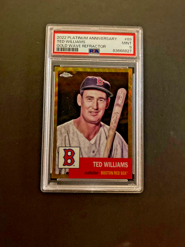 2022 Topps Chrome Platinum Anniversary - Ted Williams #89 Gold Wave ...