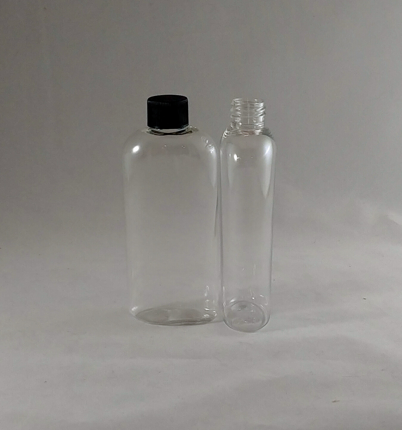 Clear PET 4oz Cosmo Oval Plastic Bottles Cosmoval -You choose lot size ...