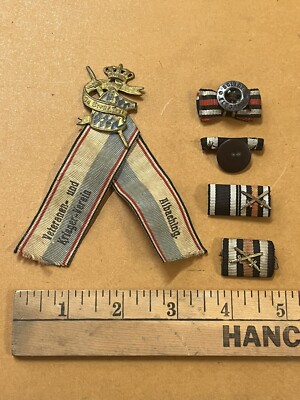 WW1 WW2 Lot GERMAN BAVARIAN VETERAN MEDAL RIBBONS BAYER KRIEGER ...