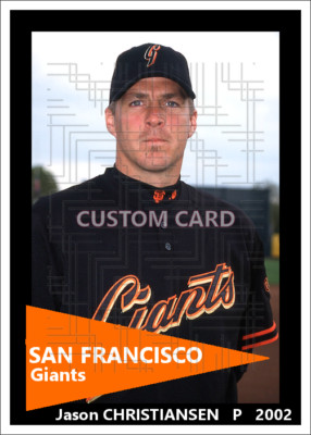 Jason Christiansen - 2002 S.F. Giants - 2.5 x 3.5 custom card (blank ...