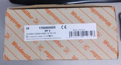 WEIDMULLER 1780860000 WF8 WIRING TERMINAL LOT OF 5 NEW!! QUANTITY!! WOW ...