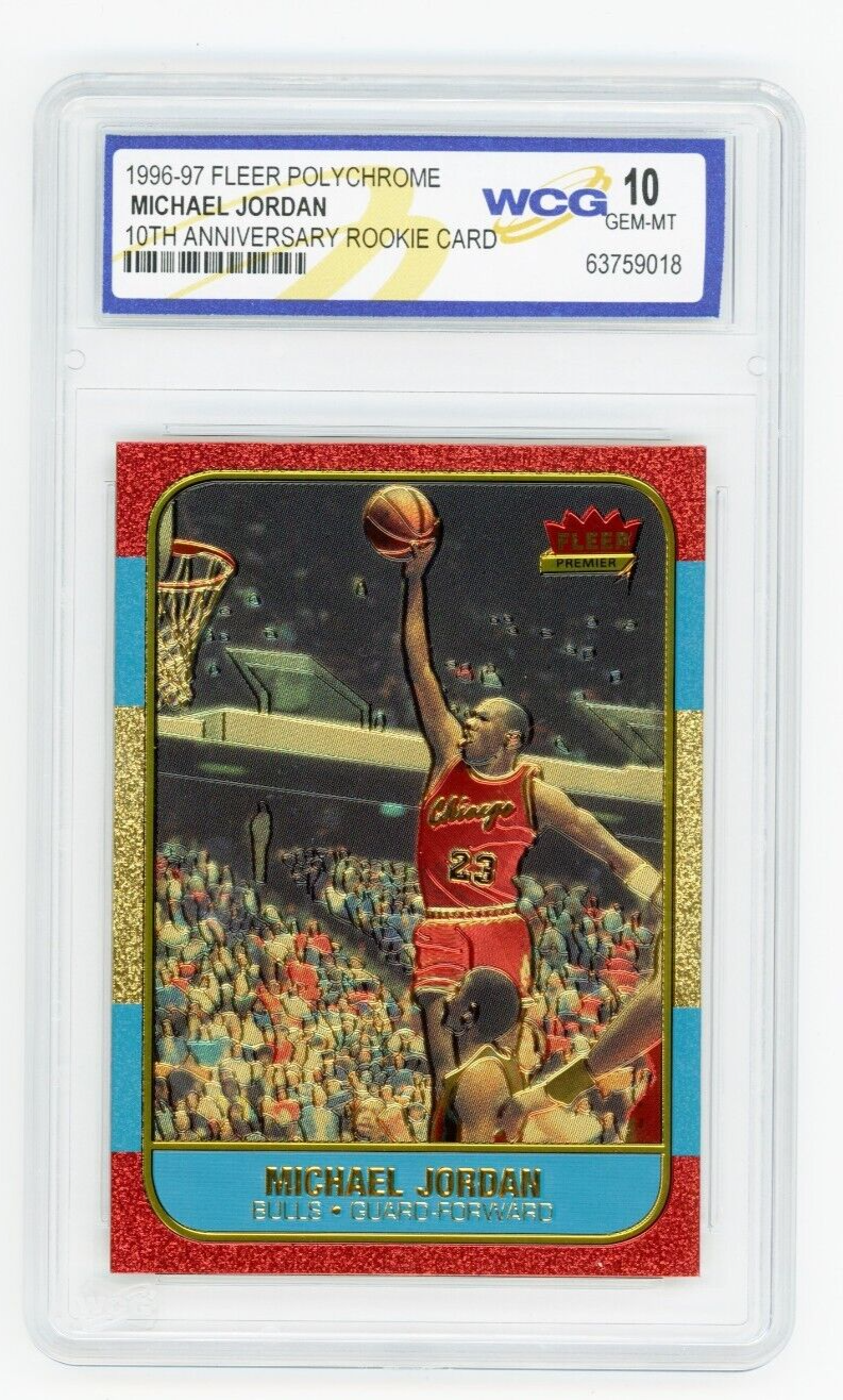 1996 MICHAEL JORDAN FLEER "REFRACTOR BRUSHED GOLD" ROOKIE CARD! | eBay