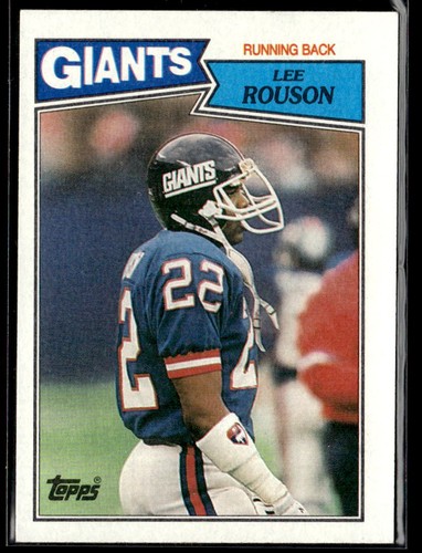 *1987 Topps #13 Lee Rouson Football New York Giants RC 2 | eBay