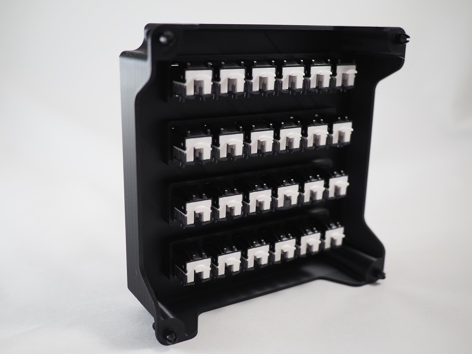 Patch Panel, 24-Port, Cat6 Keystone Jacks for Leviton Structured Media ...