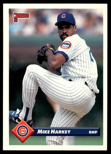 1993 Donruss Baseball Card Mike Harkey Chicago Cubs #450 | eBay