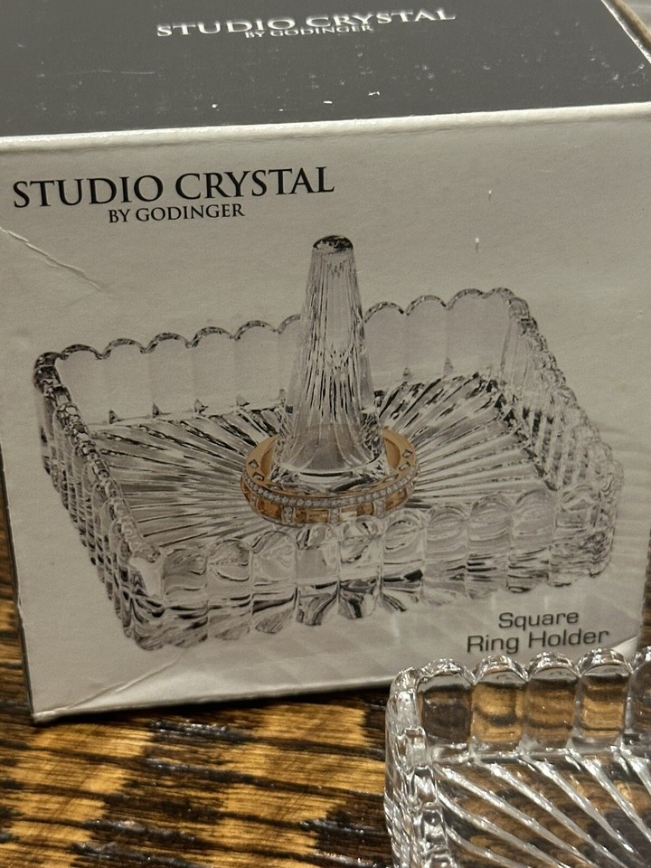 Studio Crystal by Godinger Square in Box - Ring Holder | eBay