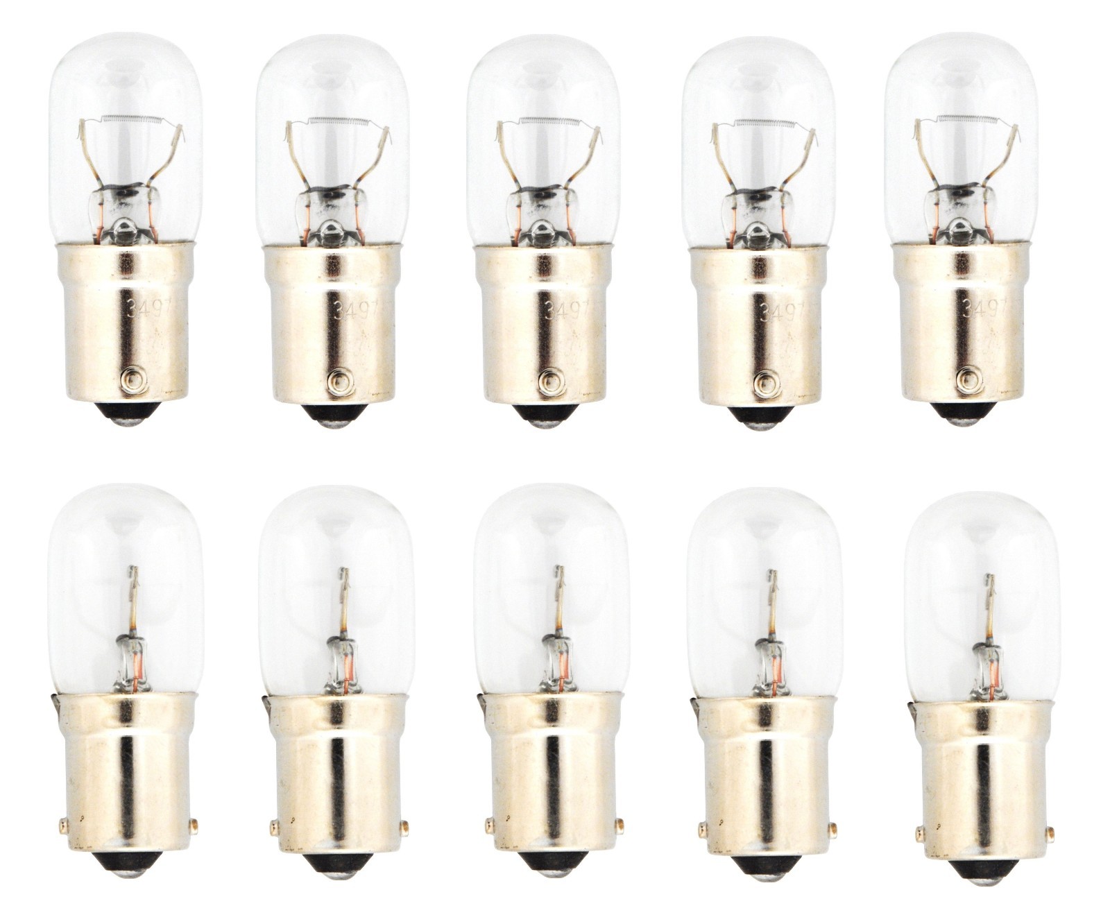 10x 3497 Miniature Lamp Bulb Automotive Clear Auto Trunk Lightbulb Car ...