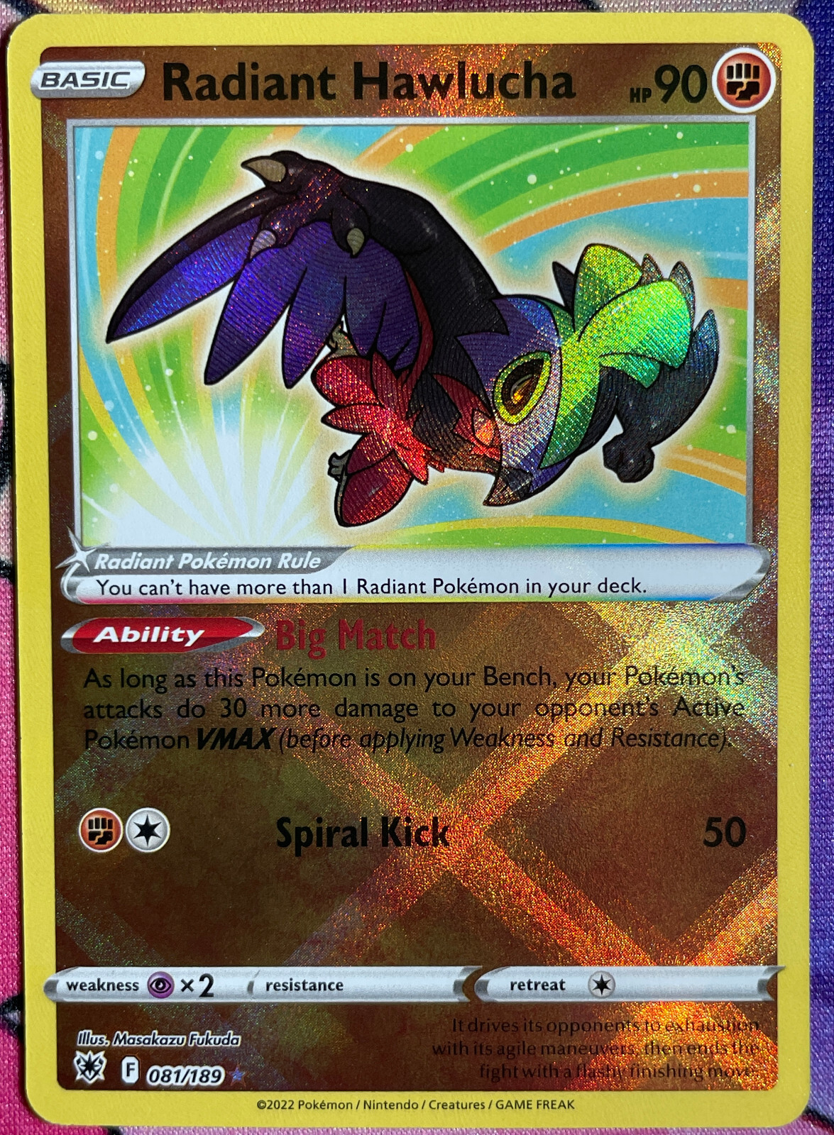 Pokemon TCG - Radiant Hawlucha Rare - 081/189 - Astral Radiance | eBay