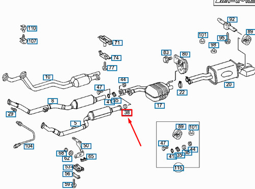 NEW MERCEDES-BENZ S W140 EXHAUST SYSTEM SEALING RING A2024920181 OEM | eBay