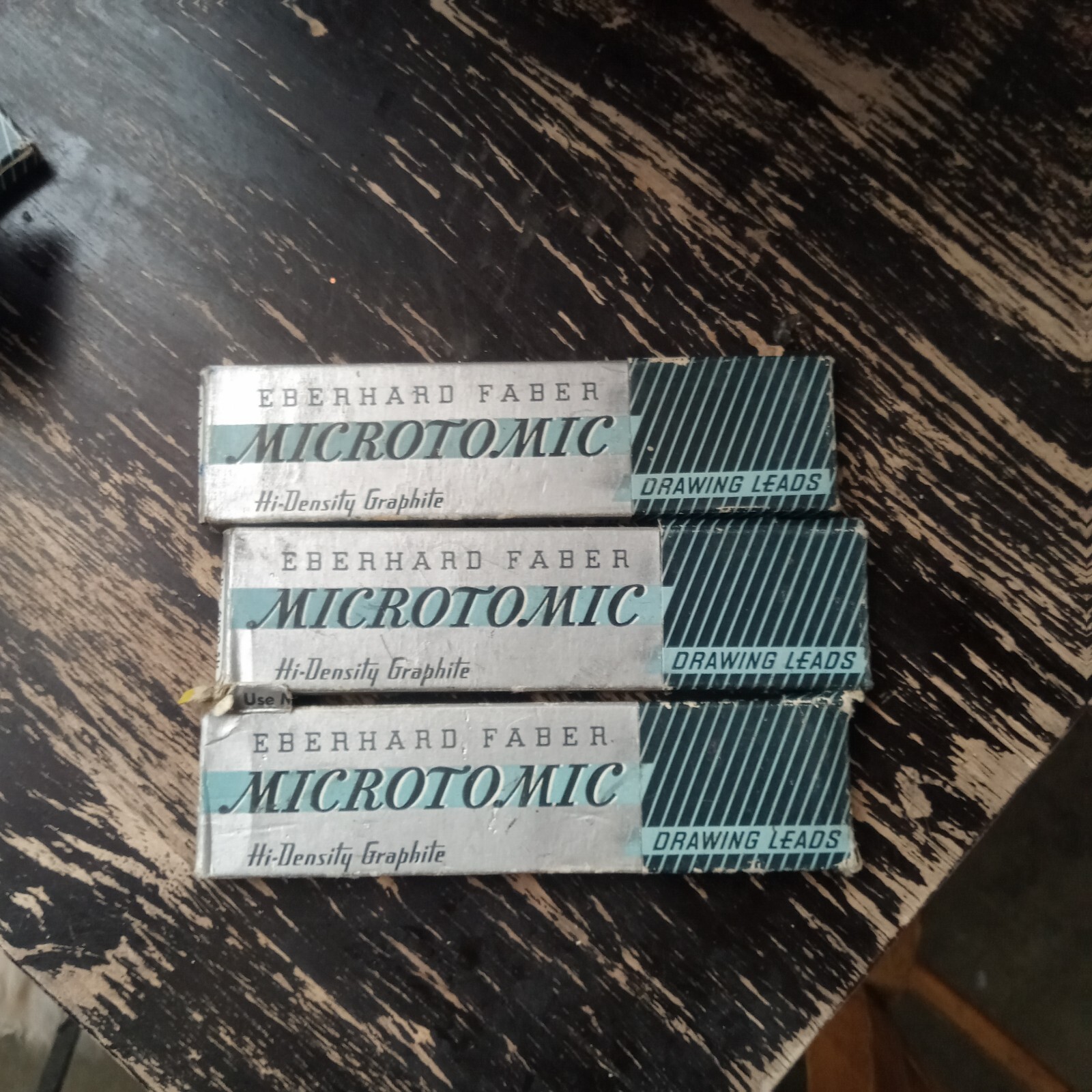 Vintage EBERHARD FABER MICROTOMIC DRAWING PENCILS Full Set of 6 6100-5H ...
