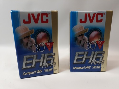 2 JVC Compact VHS Blank Tapes - 90 Min. Ea. - EHG Hi-Fi TC-30 - Fast ...