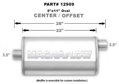 Fits Stainless Steel Muffler by Magnaflow Perf Exhaust 12909 | eBay