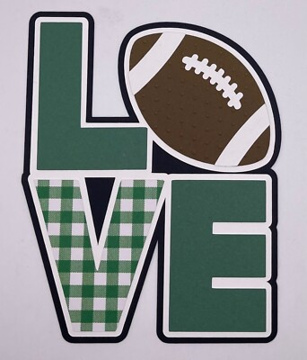 Sports - Football - Handmade Paper Piecing Scrapbook Embellishment Die ...