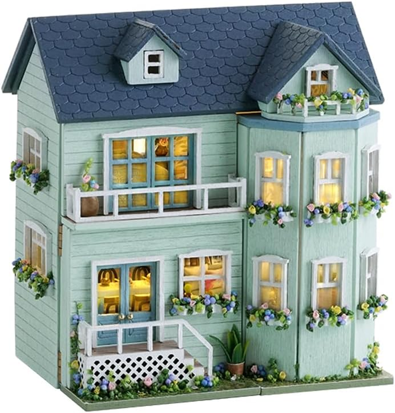 DIY Miniature House Kit, Wooden Dollhouse Kit Mini House Making Kit ...