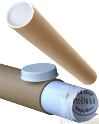 CARDBOARD PACKAGING TUBES A0 A1 A2 A3 A4 + PLASTIC CAPS - 45/50mm ALL ...