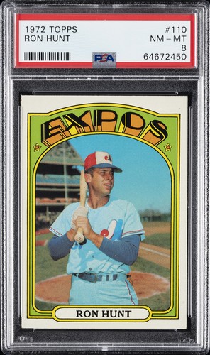 1972 TOPPS #110 RON HUNT PSA 8 | eBay