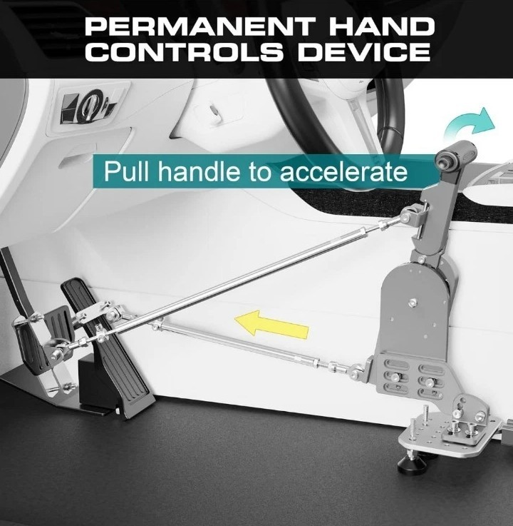 Handicap Drivers Fixed Hand Controls Permanent Device, Driving Hand ...
