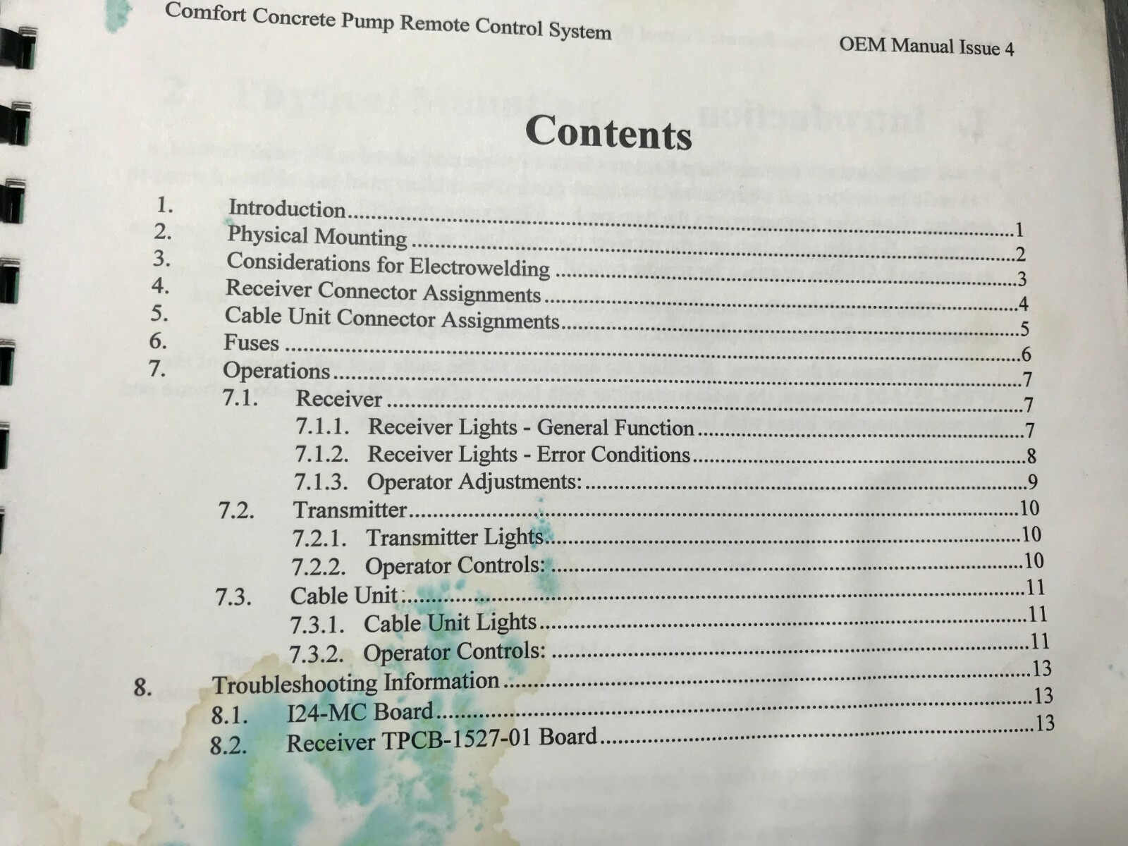 SCHWING Omnex Control Systems Comfort Remote Control System OEM MANUAL ...