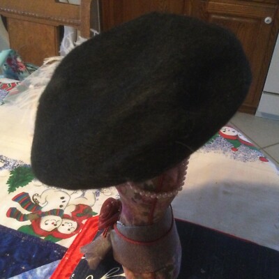 womens Black Calot Dress Hat With Rhinestone Juliet Toque | eBay