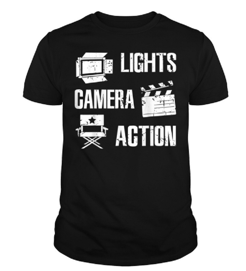 Lights Camera Action Movie Director Shirt video audio film movie ...