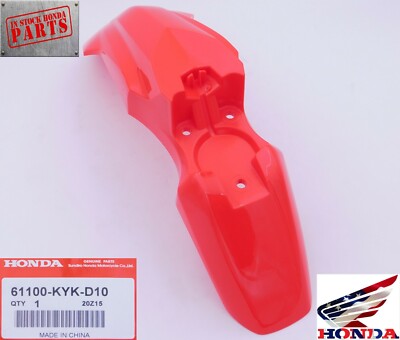 HONDA FRONT FENDER 2019-2023 CRF110F GENUINE OEM 61100-KYK-D10 NEW | eBay