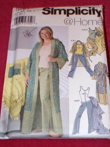 🌼 SIMPLICITY #5361-LADIES TWO LENGTH ROBE - PANTS - TANK TOP PATTERN ...
