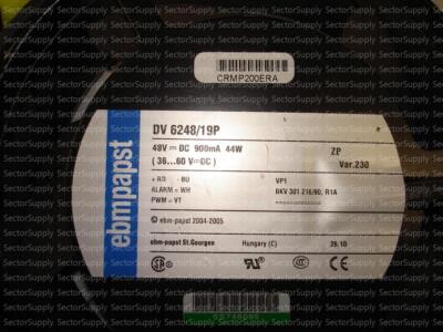 FAN UNIT EBM PAPST 48V DC RBS 6201 ERICSSON BKV 301 216/90 R1A DV 6248 ...
