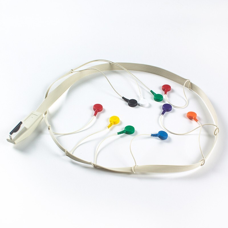 Compatible Mortara H12+ X12+ ECG Holter Cable 10Lead AHA Snap | eBay