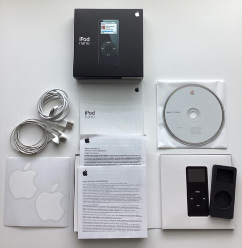 BOXED Apple iPod Nano 1st Generation 4GB Black MA107LL/A Boxed A1137 ...