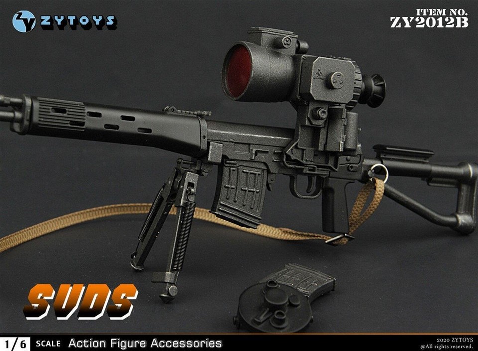 1/6 Scale Dragunov SVDS Sniper Rifle w/Thermal Rifle Scope - MINT IN ...