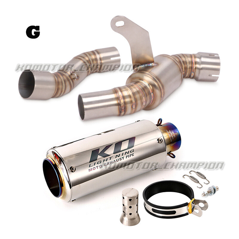 For CF Moto CLX-700 2020-2023 Modified Exhaust Tip 51mm + Catalyst Mid ...