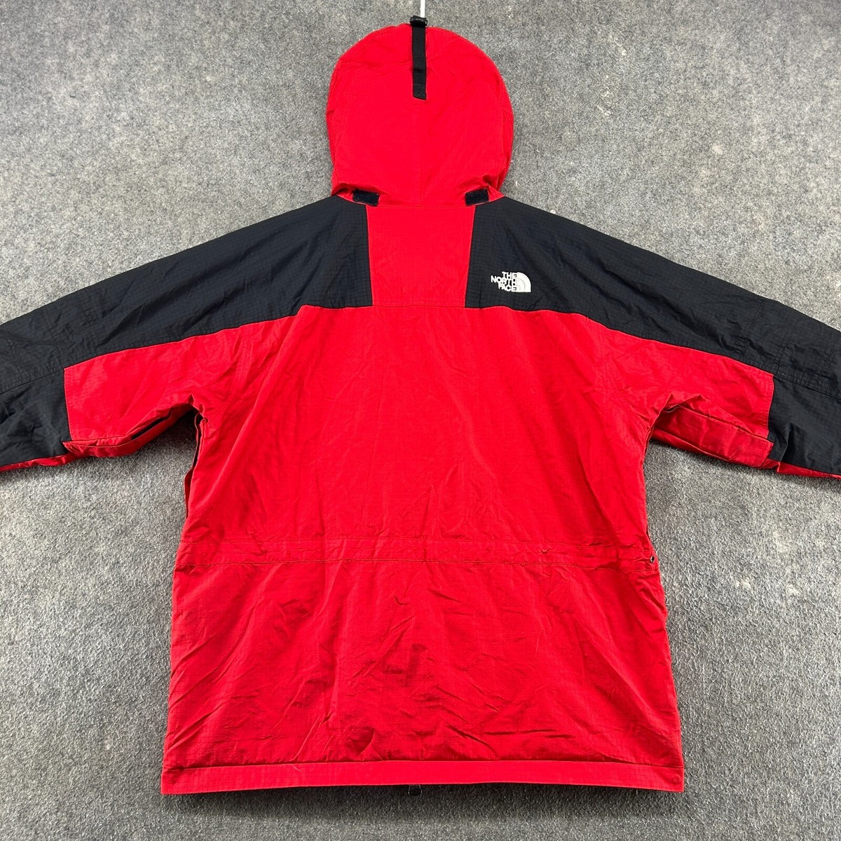 VINTAGE North Face Jacket Mens M Red Black Rain Coat Hooded VINTAGE North Face Jacket Mens M Red Black Rain Coat Hooded