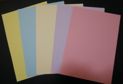 PASTEL ~A4 ~ PAPER x 15 - 5 COLOURS - Cardmaking/Scrapbooking ...