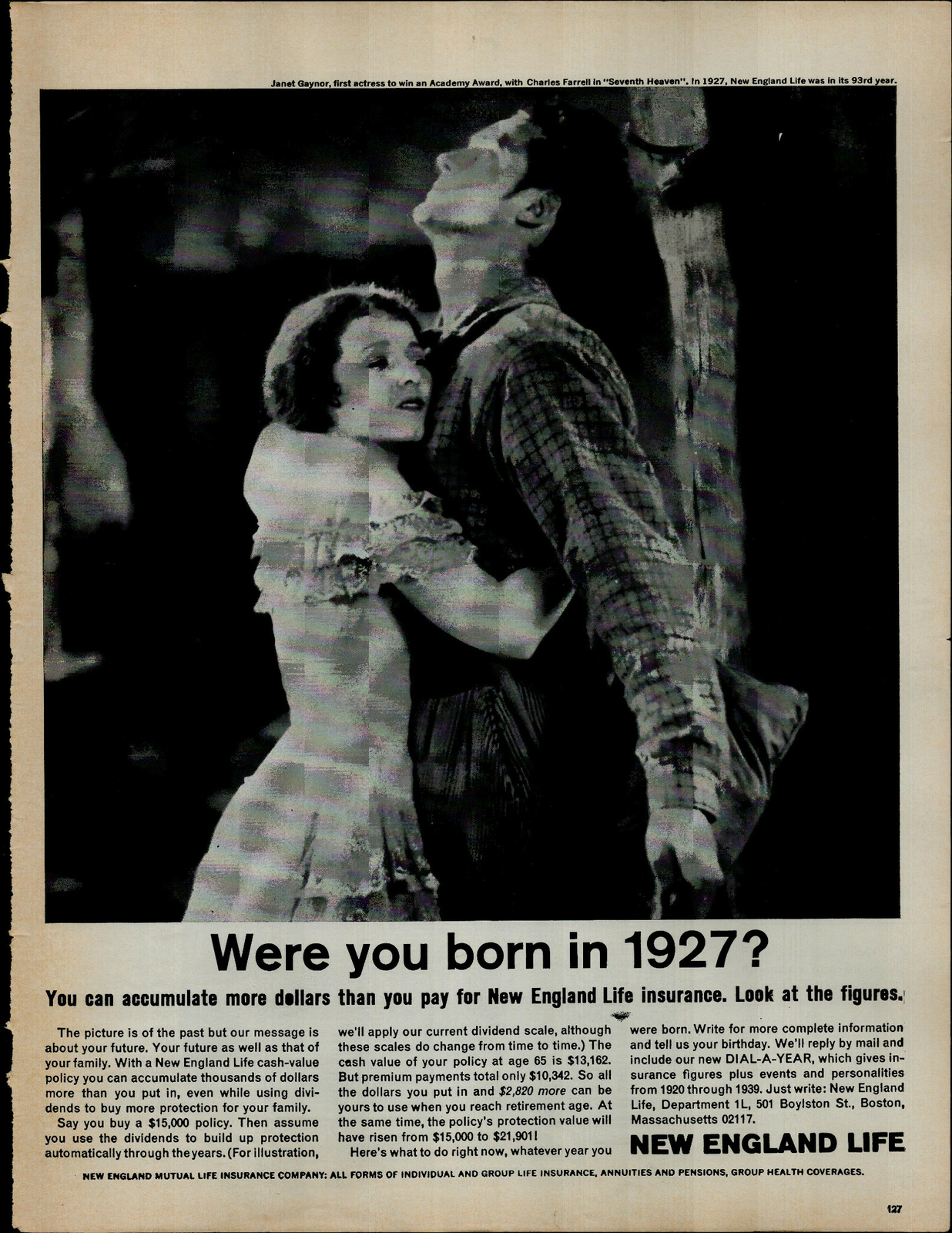 1964 New England Life Insurance Janet Gaynor Vintage Print Ad 3596 | eBay