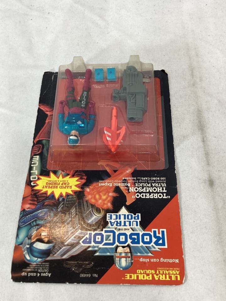 NEW 1989 Vintage Kenner Robocop Torpedo Thompson Figure Ultra Police ...