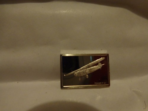 FRANKLIN MINT - FOKKER F VII STERLING 925 SILVER PLANE PLAQUE BADGE | eBay