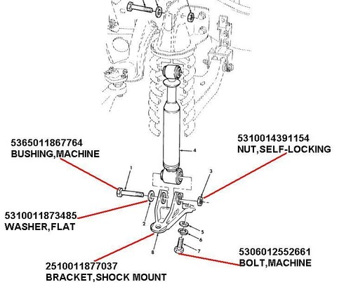 HMMWV HUMMER H1 LOWER SHOCK MOUNT | eBay