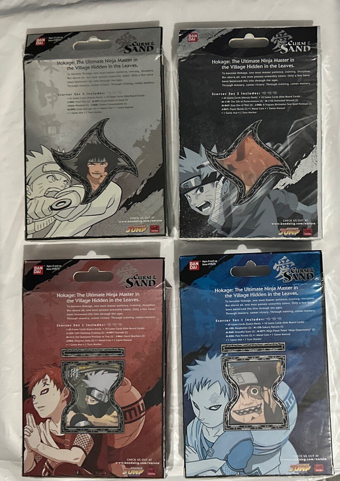 Naruto Curse Of The Sand Set Of All 4 Decks For Card Game CCG TCG RARE ...